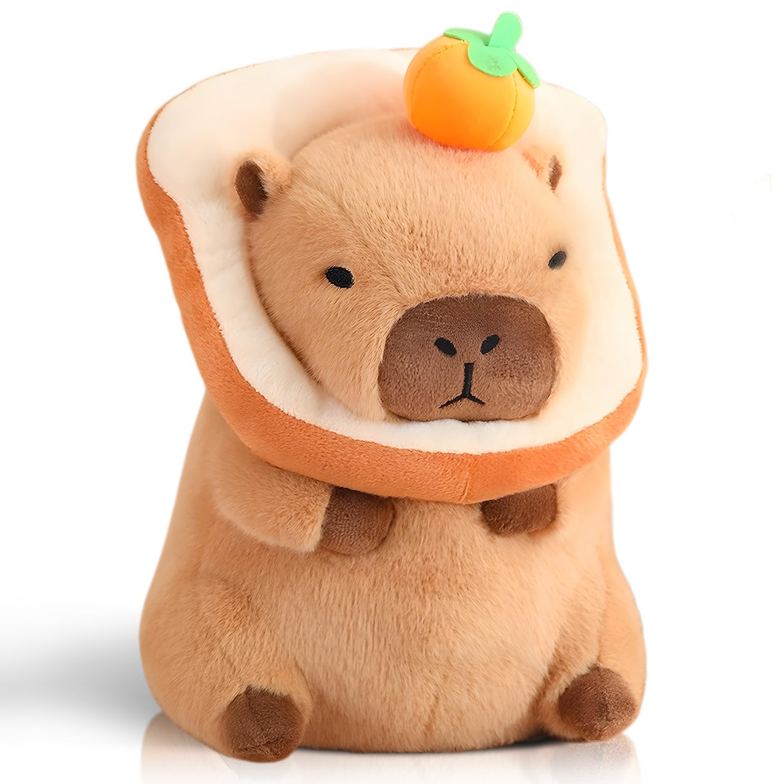 NXNYNZ Cute Capybara Plush Pillow with Bread Kawaii Soft Orange ...