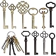 Skeleton Keys for Antique Furniture and Old Doors, 10 Keys Universal ...
