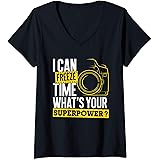 Amazon.com: I Can Freeze Time Superpower - Photographer Camera T-Shirt ...