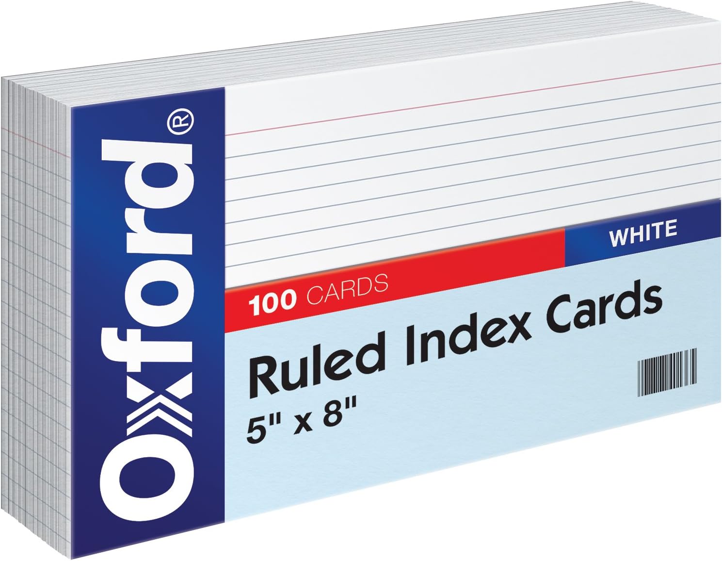 Oxford Ruled Index Cards 5 X 8 Inches White 100 Cards Per Pack 51