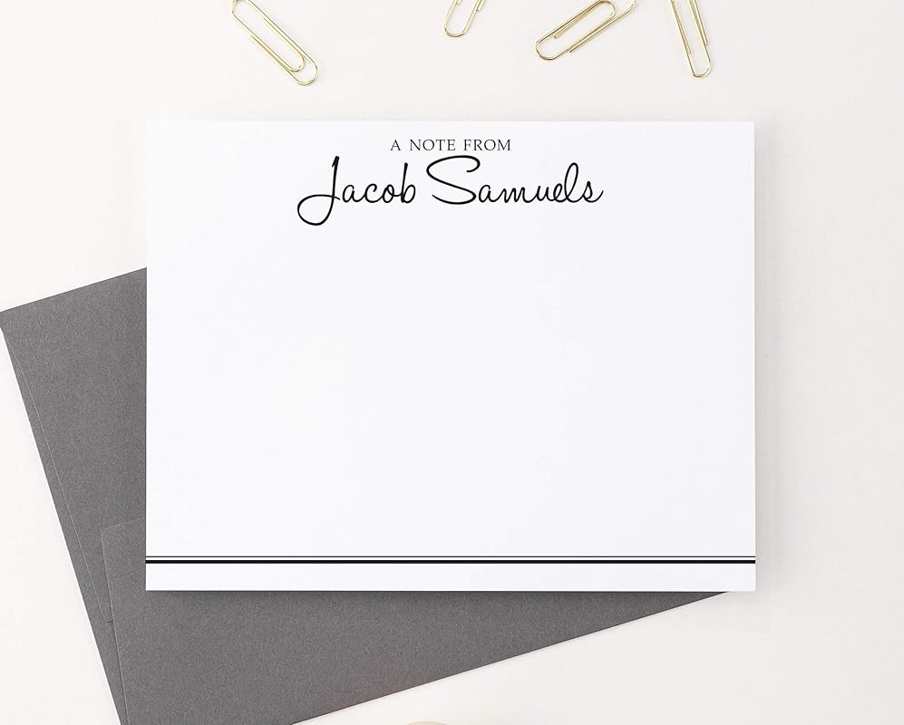 Amazon.com: Personalized Stationery Set, Professional note cards ...