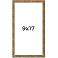 Amazon.com - 9x17 Frame Gold Kingsley Distressed Solid Wood Picture ...