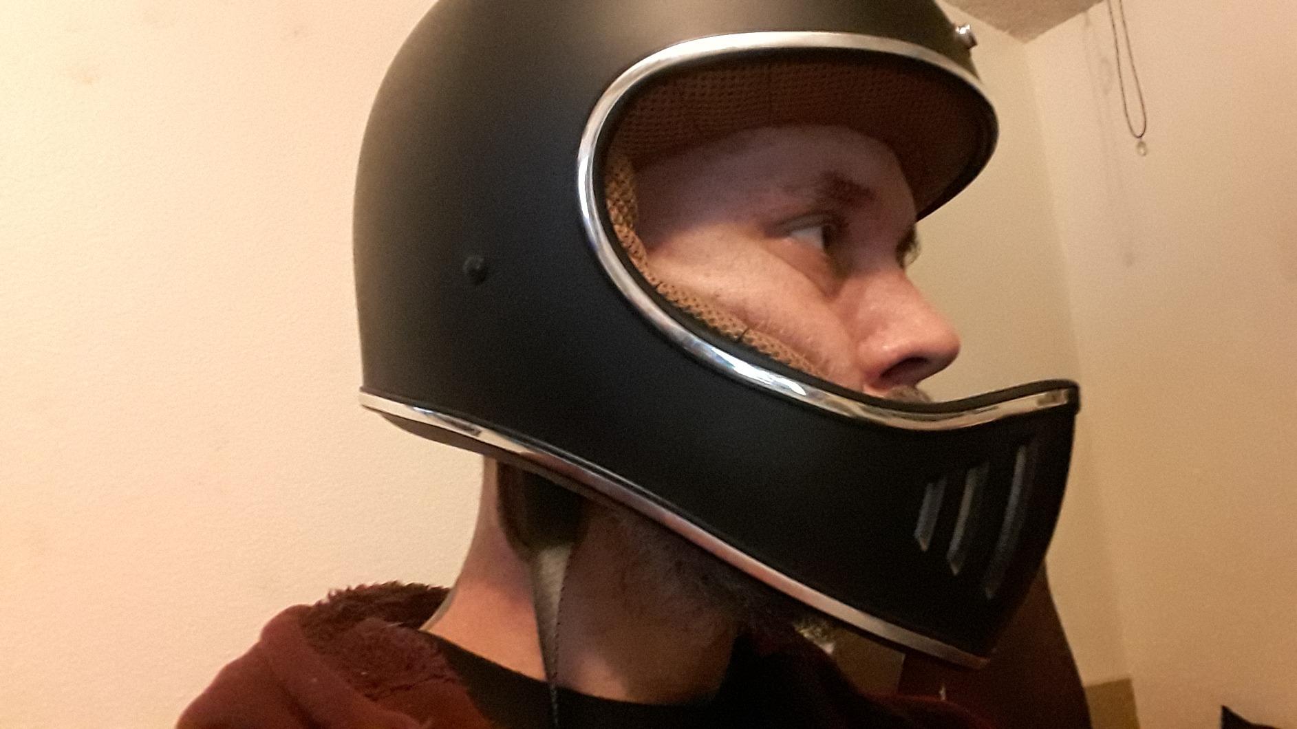 $22/mo - Finance GDM Rebel Vintage Motorcycle Helmet Retro Full Face ...