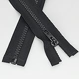 Amazon.com: Meillia 28 Inch #10 Two Way Separating Jacket Zipper Heavy Duty Plastic Zipper Black ...