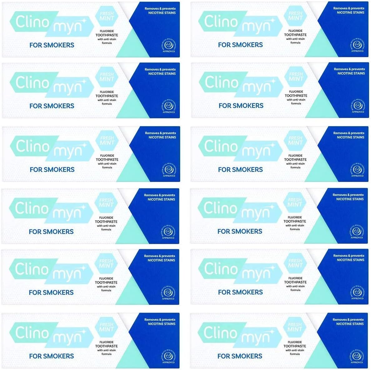 TWELVE PACKS of Clinomyn Toothpaste For Smokers Original 75ml: Amazon ...