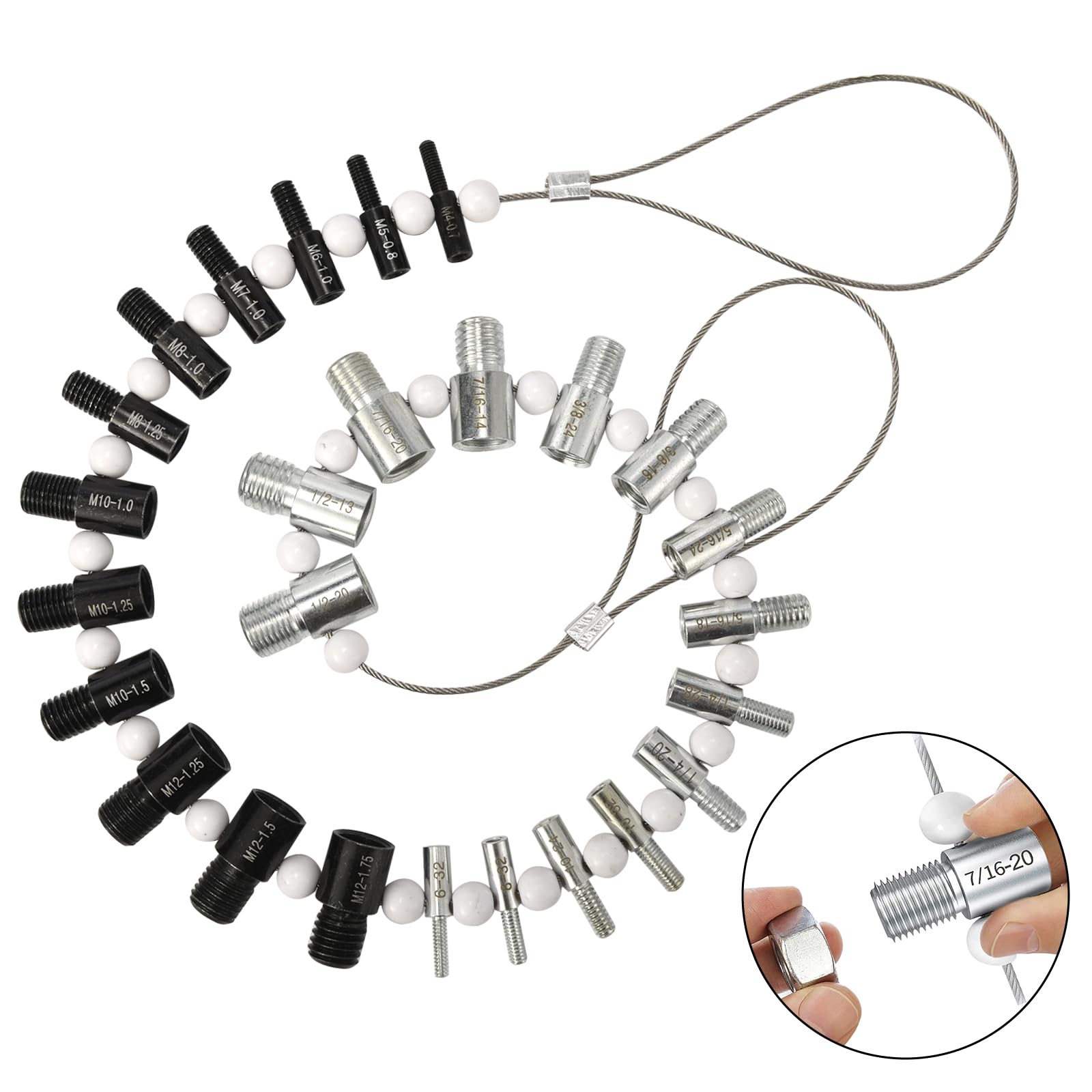 Mua Nut and Bolt Thread Checker (Inch & Metric) - Quickly Check Nuts ...