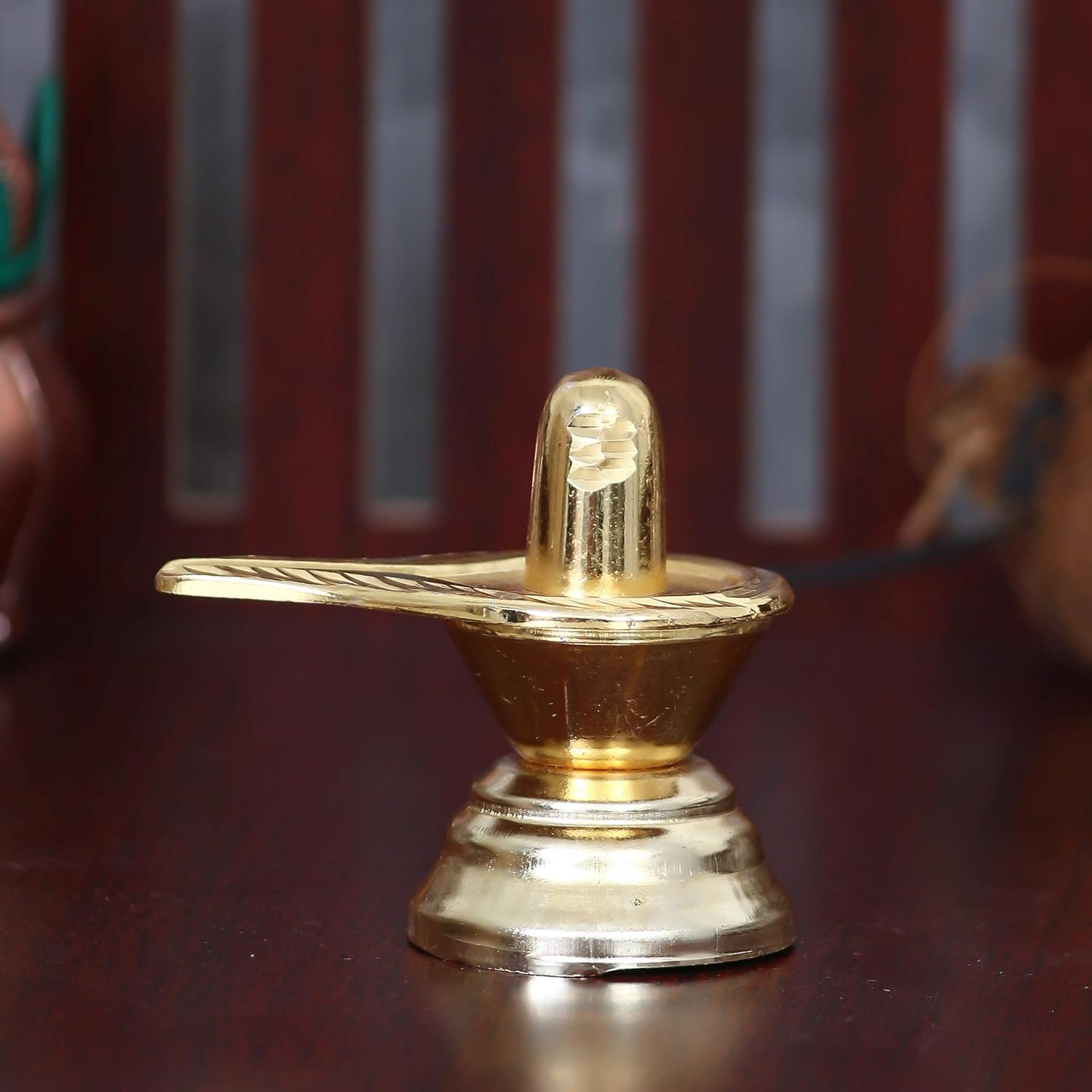 Buy Webelkart Gold Plated Small Shiv Ling, Shivling for Pooja, Brass ...