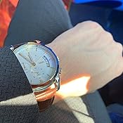 Mens Classic Leather Quartz Watches, Analog Quartz Watches Men Date ...