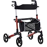 Drive Medical Hugo Elite Rollator Walker with Seat, Backrest and Saddle ...