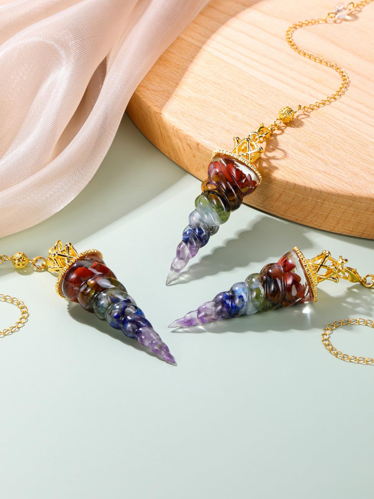 Mua PESOENTH 7 Chakra Dowsing Crystal Pendulums Divination Spiritual ...