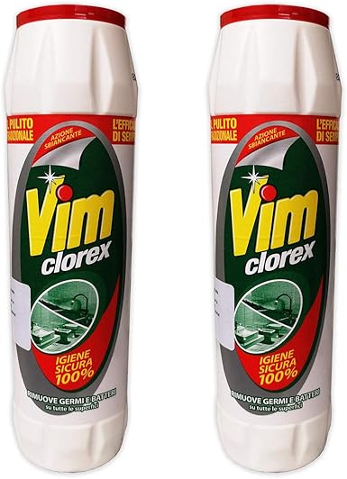 Vim Classic Scourer Extra Whitening Powder with Bleach, 750 g (Pack of ...