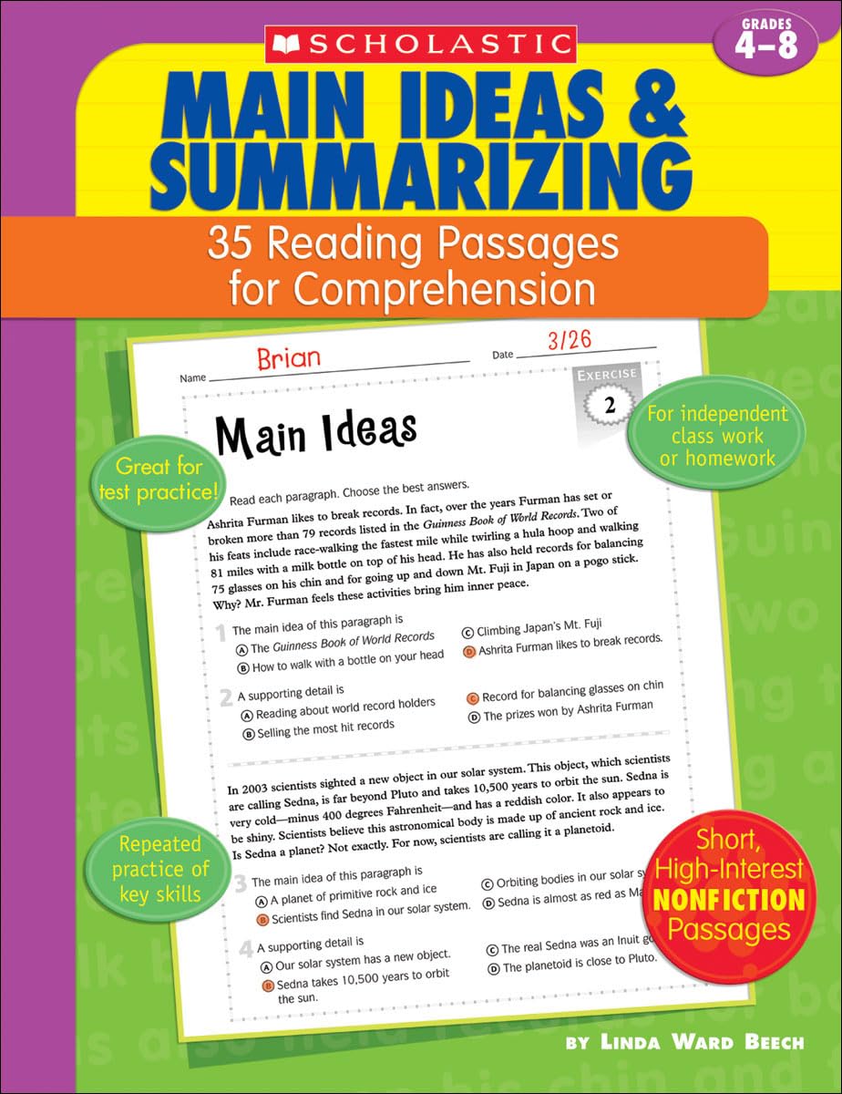 Mua 35 Reading Passages for Comprehension: Main Ideas & Summarizing: 35 ...