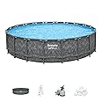 Amazon.com: Bestway APX 365 22' x 52" Round Above Ground Swimming Pool ...