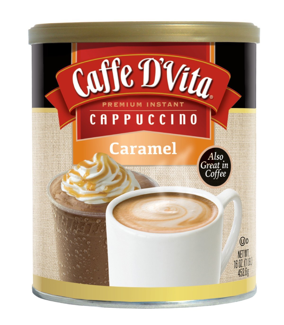 Amazon.com : Caffe D'Vita Peppermint Mocha Cappuccino Mix, 16-Ounce ...