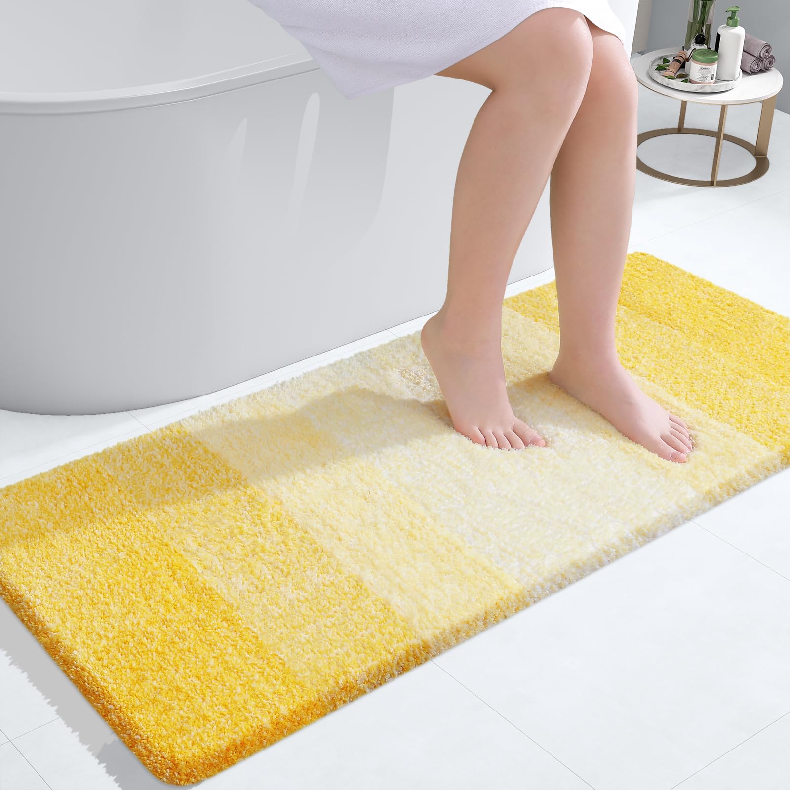 OLANLY Bathroom Rug Mat 47x24, Extra Soft and Absorbent Microfiber Bath ...