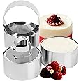 Amazon.com: Set of 4 - Round Stainless Steel Small Cake Rings, Mousse ...