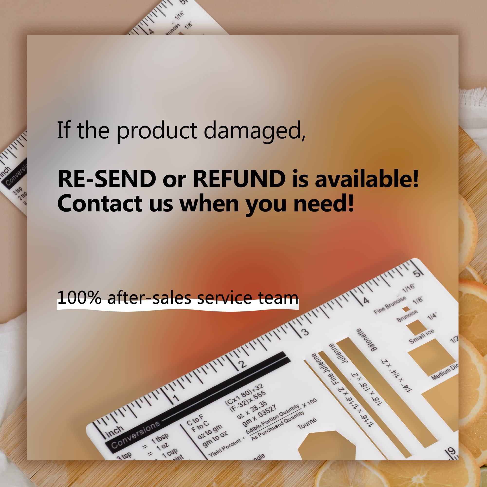 Mua UPTTHOW Culinary Ruler Acrylic Cutting Reference Template Cooking ...