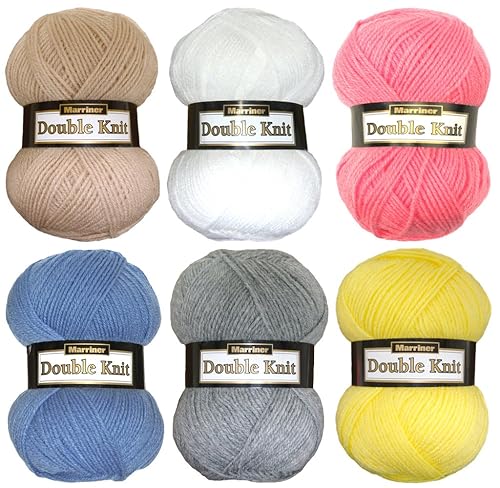 Marriner Yarns Double Knit Bumper Pack | 20 x 100g Balls of Double ...
