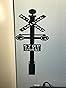 Amazon.com: Railroad Crossing Sign Decal Train Crossing Wall Decal ...