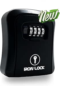 Amazon.com: Iron Lock® Wall Mount Key Lock Box for Keys 4 Digit ...