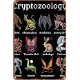 Amazon.com : Cryptozoology Cryptids Poster Sign Metal Tin Sign Wall Art ...