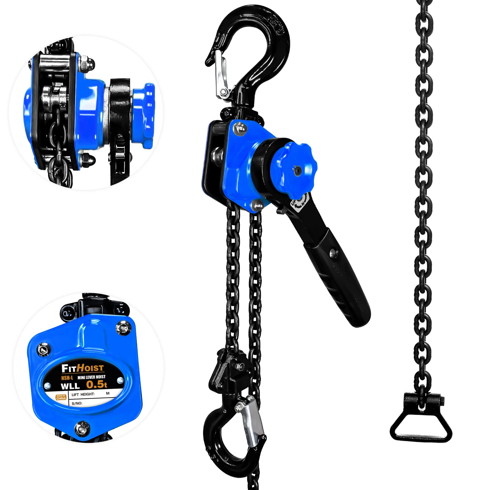 Mua FITHOIST Chain Hoist Come Along 1/2 Ton | Mini Lever Chain Hoist ...