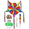 Amazon.com: Large Star Piñata Set (32 inches) Authentic Handmade ...