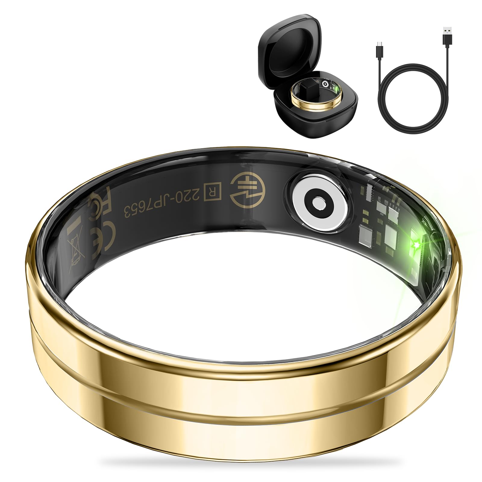 HitTopss Ultra Thin Smart Ring, Fitness Tracking Smart Ring with ...