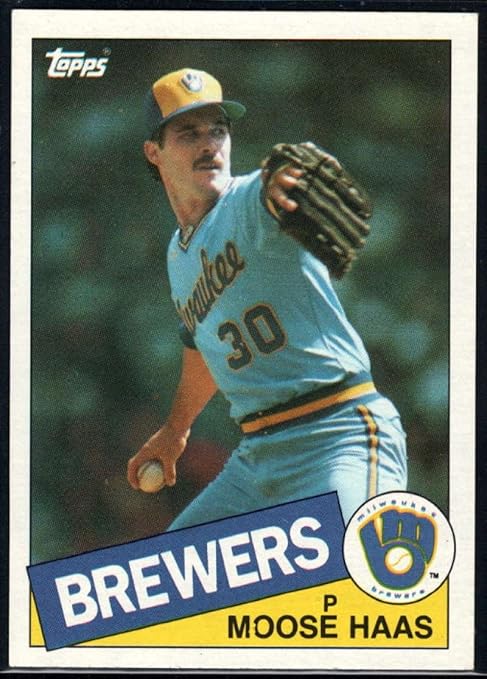 Amazon.com: 1985 Topps Baseball #151 Moose Haas Milwaukee Brewers ...