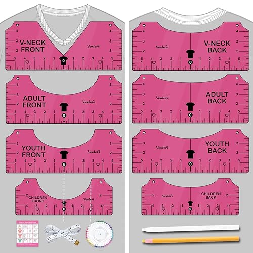 Tshirt Ruler Guide for Vinyl Alignment: T Shirt Rulers to Center ...