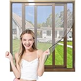 NeatiEase Adjustable DIY Magnetic Window Screen Max 55InchH x 36InchW ...