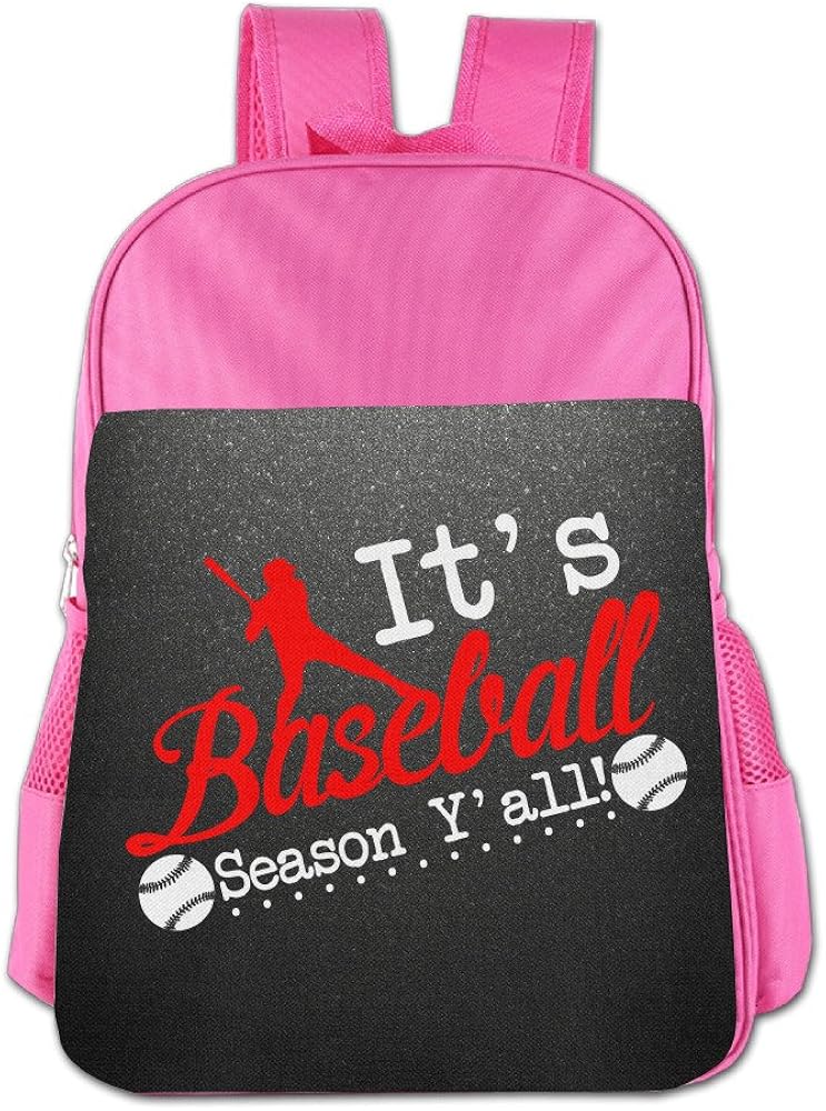 IT'S BASEBALL SEASON Y'ALL Kids School Backpack Bag Pink: Amazon.ca ...