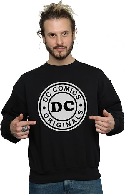 DC Comics Men's DC Originals Logo Sweatshirt: Amazon.co.uk: Clothing