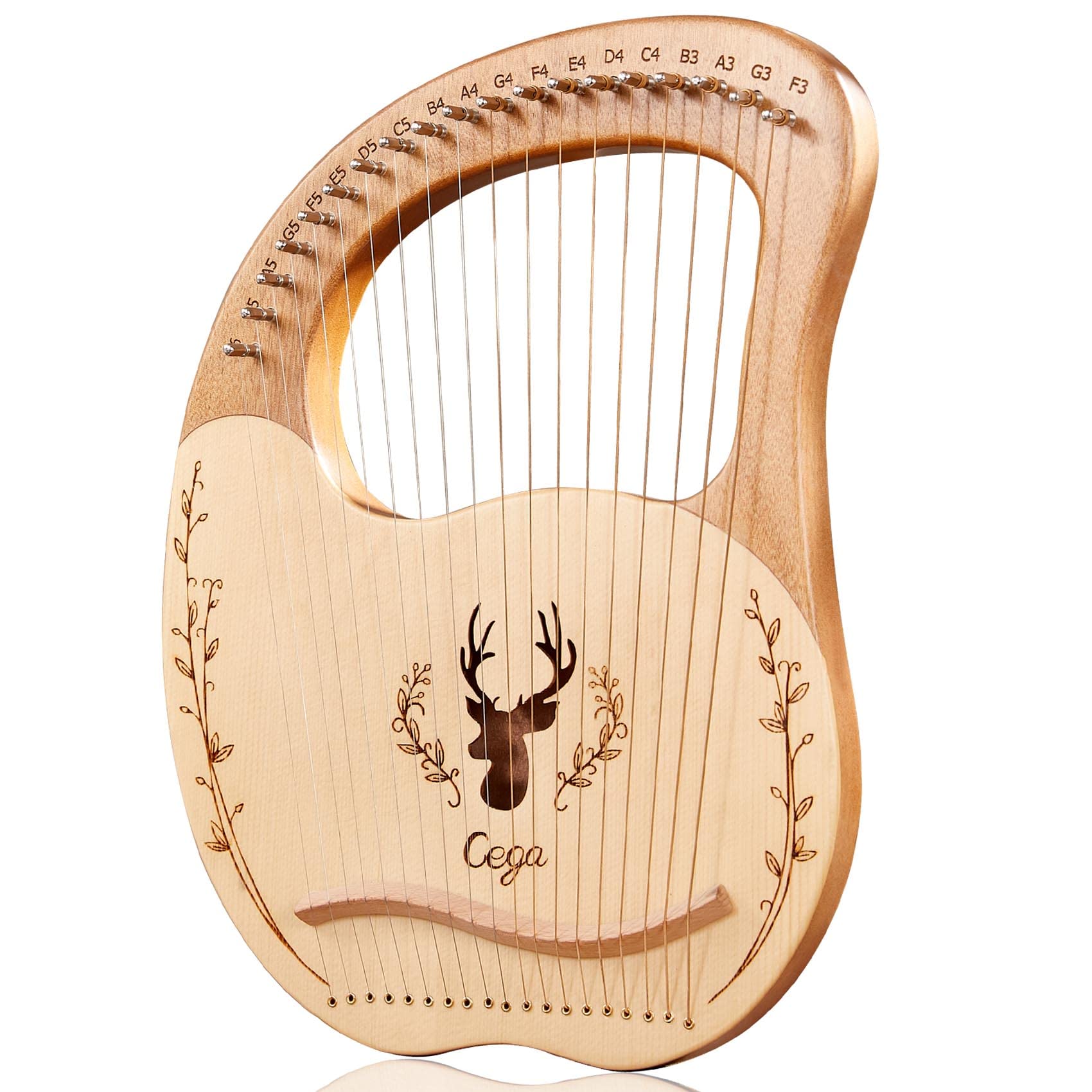 Mua TienClef Lyre Harp 19 Metal String Ancient Greece Style Mango ...