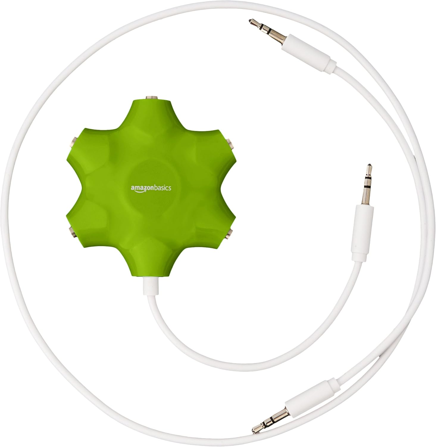 Amazon Basics 5-Way Multi Headphone Splitter, Lime Green - BigaMart