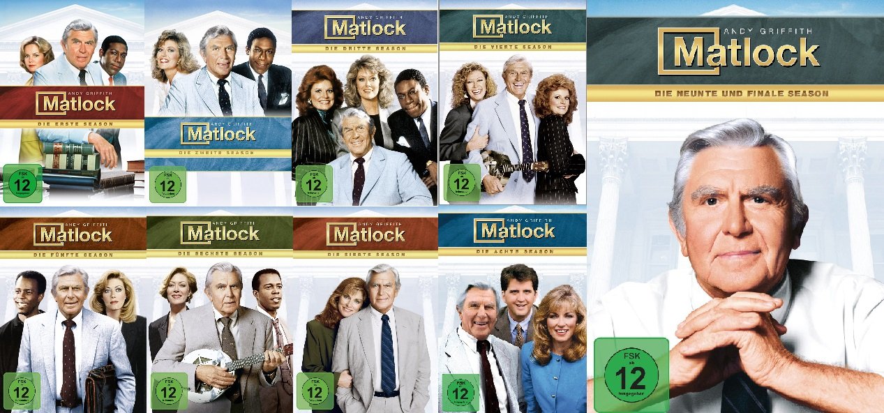 Matlock - Season/Staffel 1-9 - die komplette Serie im Set - Deutsche ...
