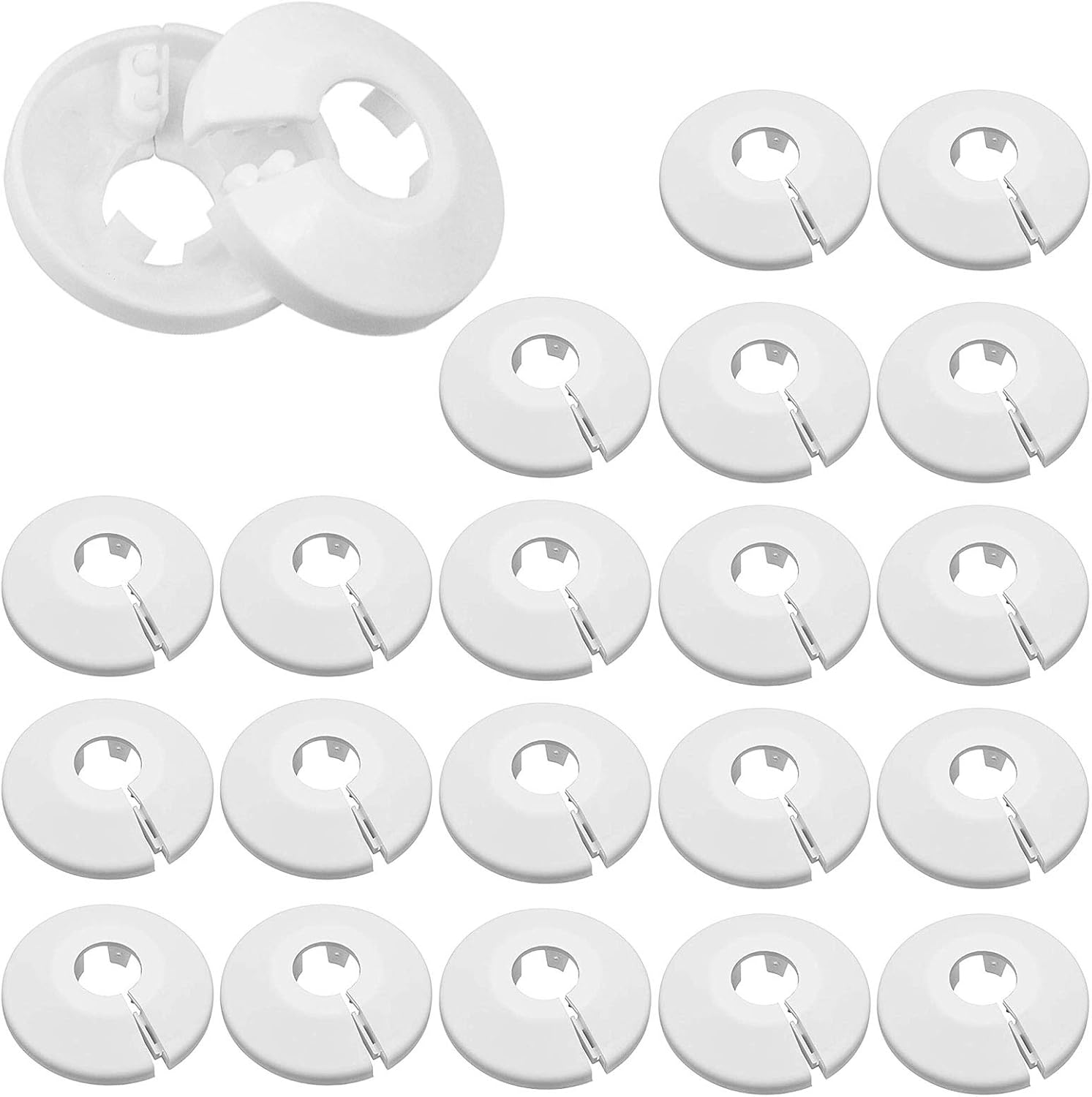 FOGAWA 20Pcs Radiator Pipe Collars Plastic Radiator Pipe Covers Cap ...