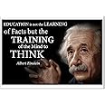 Amazon.com: Albert Einstein Quote Poster Laminated Young N Refined ...