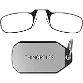 Amazon.com: ThinOptics Reading Glasses + Keychain Case | Black Frame, 1.50 Strength Readers ...
