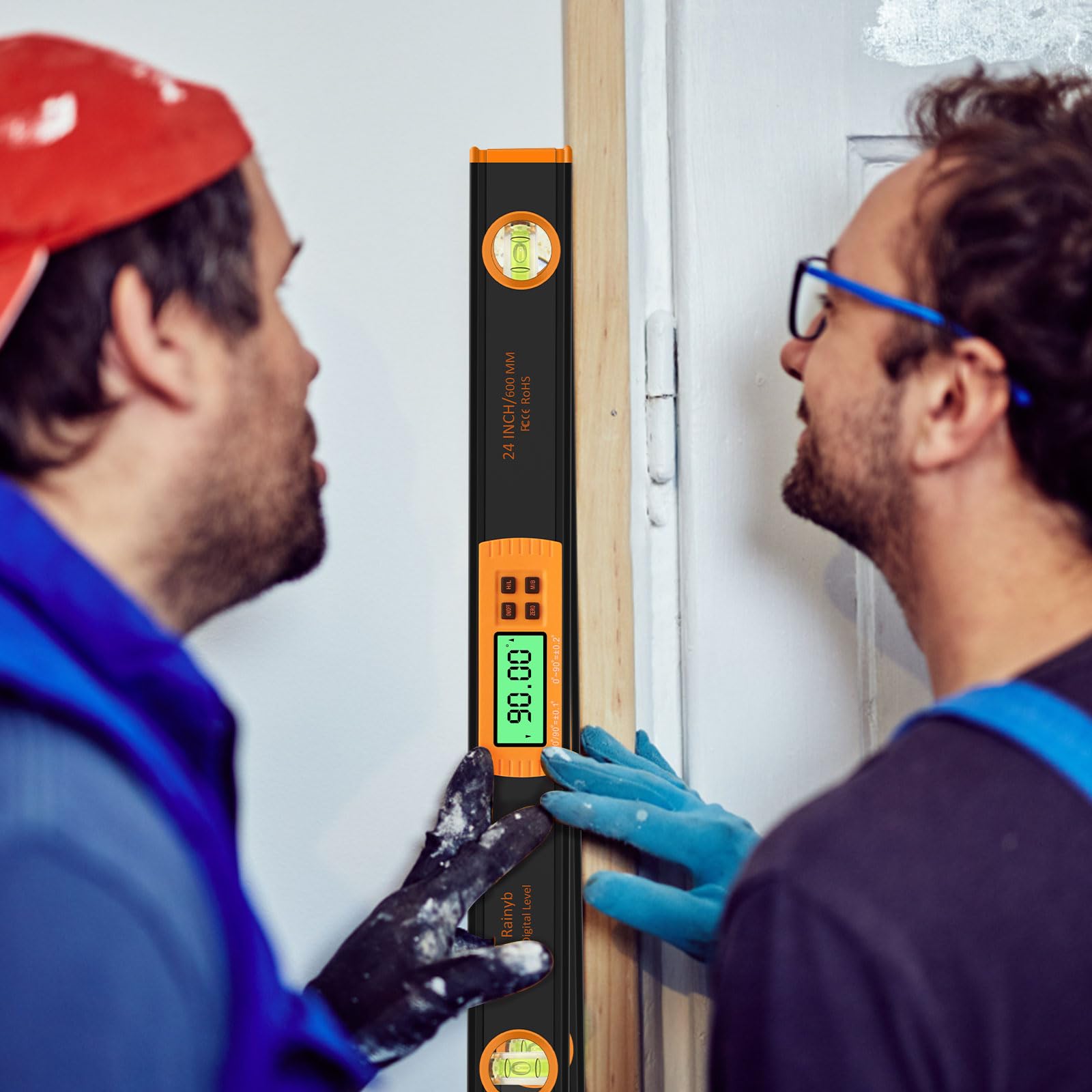 Rainyb 24 Inch Digital Torpedo Level Protractor Bright LCD Display IP54 ...