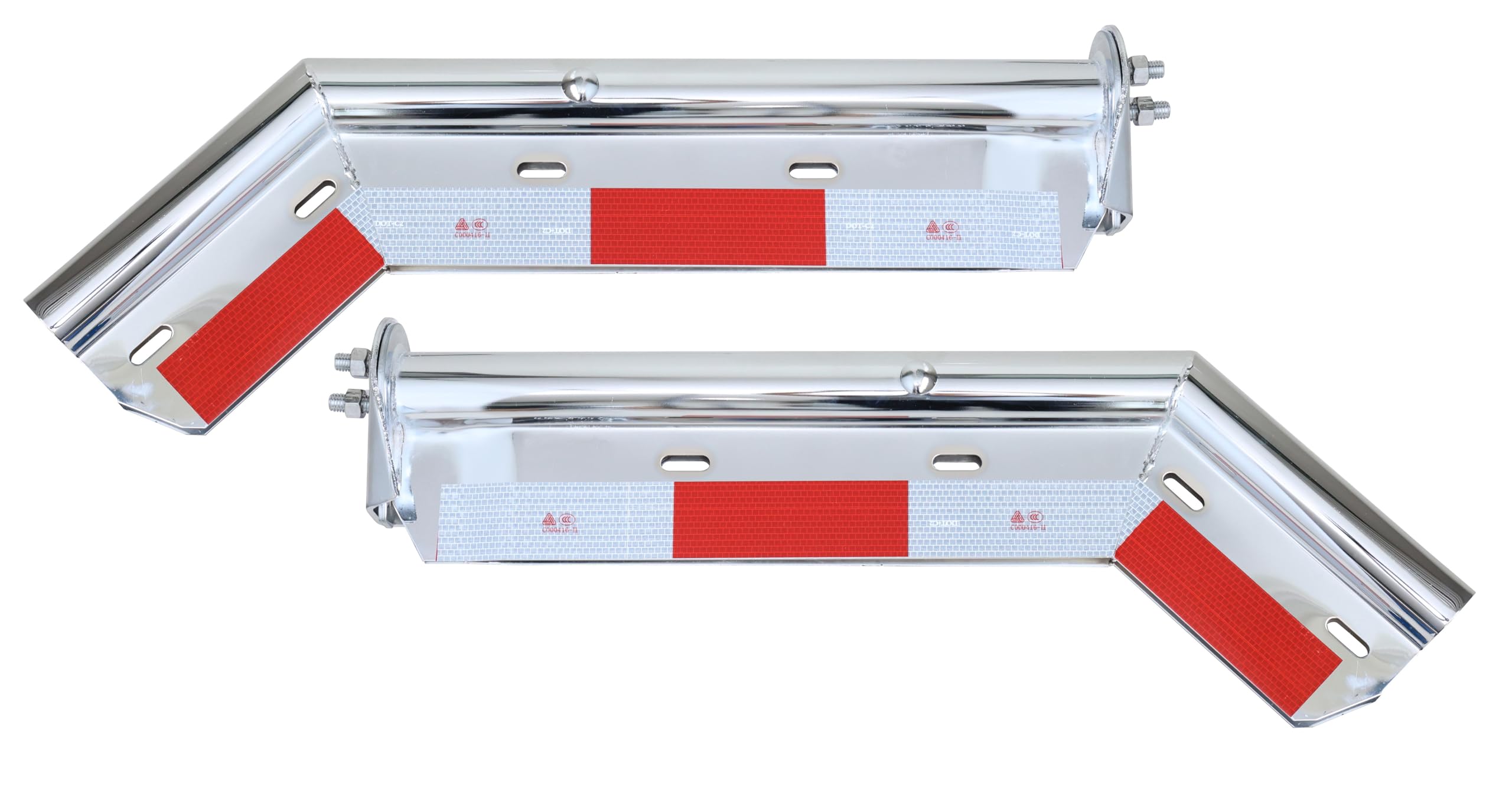 Chrome Angled Spring Loaded Mud Flap Hanger,Round Tube Style, 1-1/8 ...