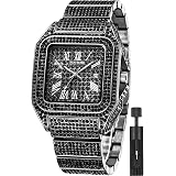 Amazon.com: FANMIS Unisex Luxury Crystal Diamond Watches Silver Gold ...