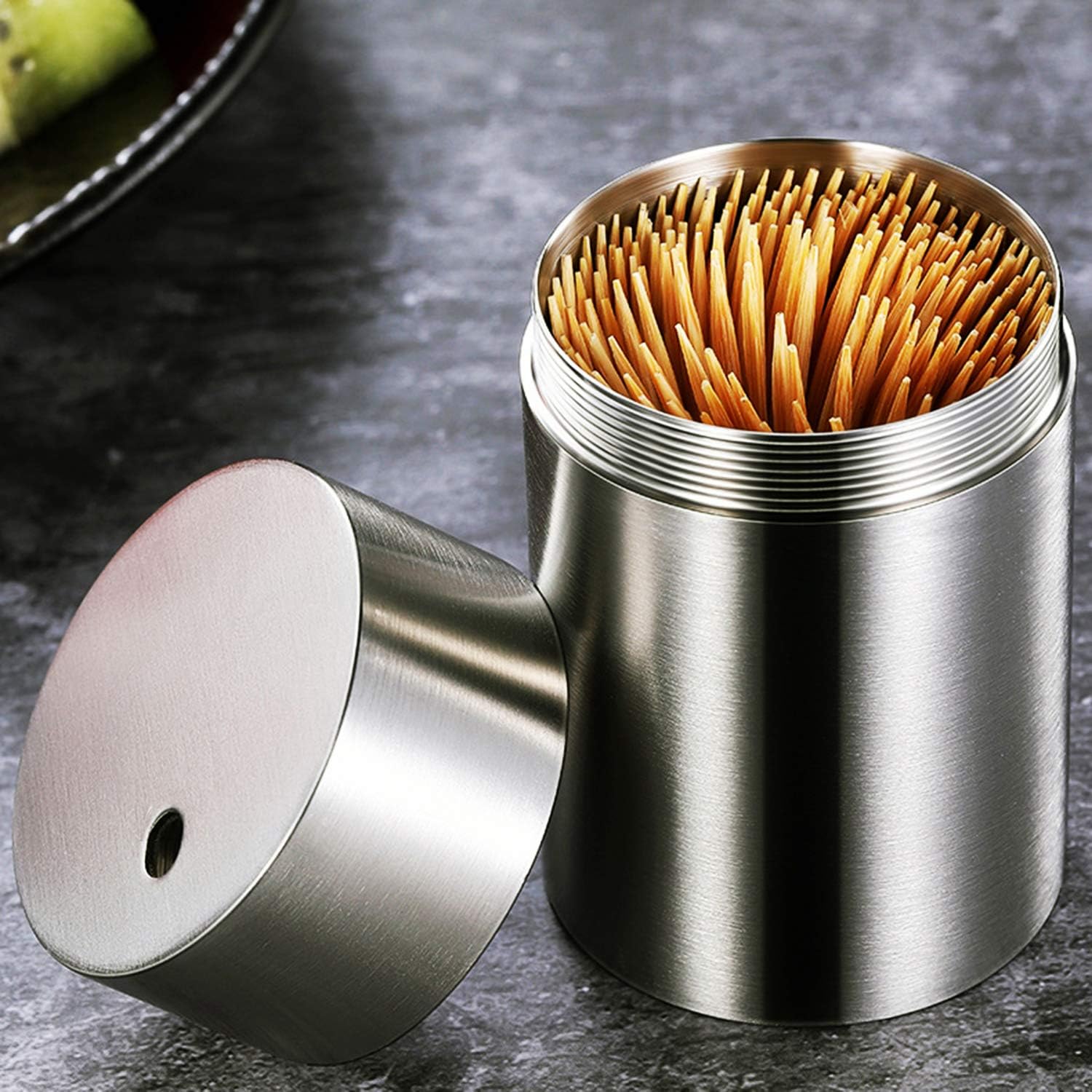 Toothpick Holder Dispenser Stainless Steel (Frosted) – BigaMart