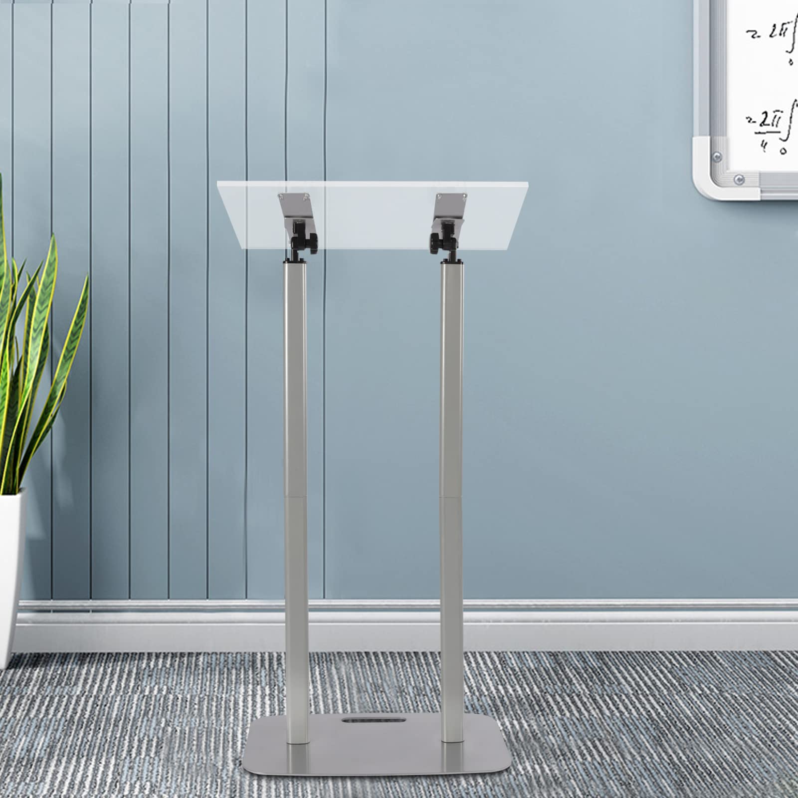 CNCEST Clear Acrylic Lucite Podium Pulpit Lectern Transparent Acrylic Podium Church Lectern ...