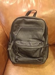 Amazon.com: BAOSHA BP-08 TOP PU Leather Laptop Backpack School College ...