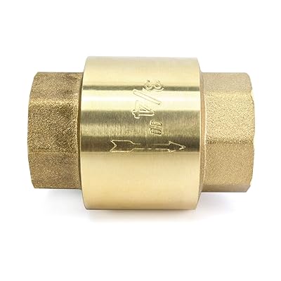 3/4 Female One Way Check Valves QWORK In-Line Check Valve Brass 3/4 ...