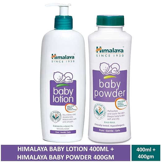Himalaya Baby Care Combo Powder 400ml and Baby Lotion 400ml: Amazon.in ...