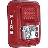 Amazon.com : Wheelock ASWP-2475W-FR Weatherproof Wall Horn Strobe, Red ...