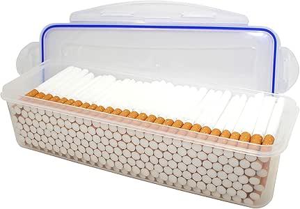 Plastic Container Storage Case for 200 Cigarette Filter Tubes Carton ...