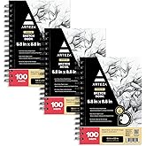 Amazon.com: ARTEZA Spiral Sketch Book 9x12 Drawing Pad 100 Sheets Sketch Pads for Drawing for ...